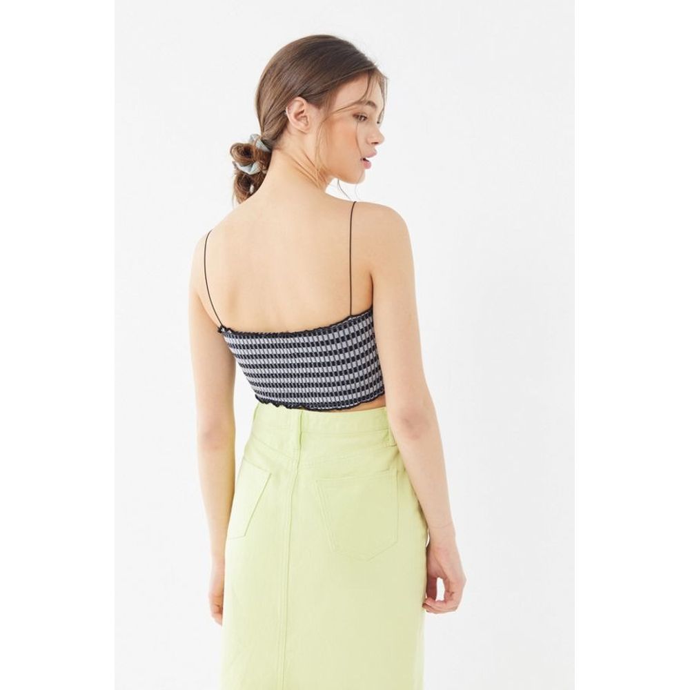 Urban Outfitters Puckered Lettuce-Edge Bra Top-L - Gem
